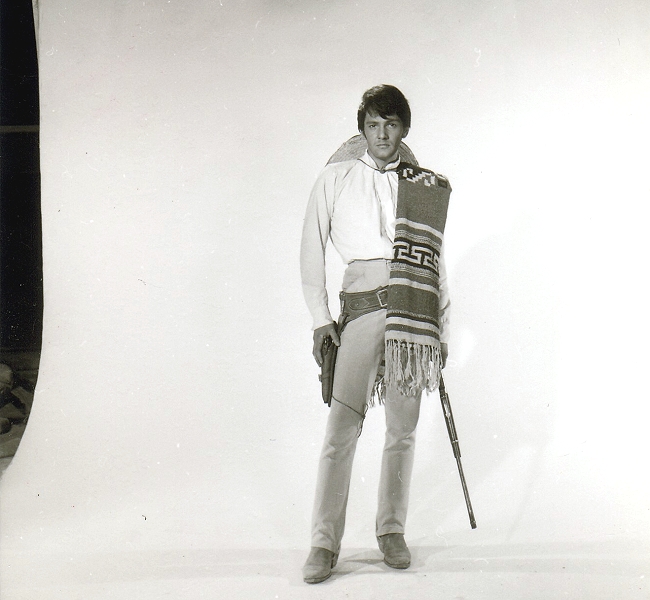 Jordan Christopher in his full costume with props.